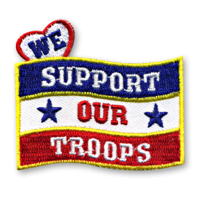 We Support Our Troops Fun Patch | Snappylogos, Inc.-Snappylogos.com